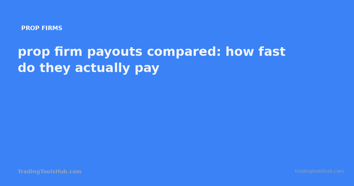 Prop Firm Payouts Compared: How Fast Do They Pay? (2026)